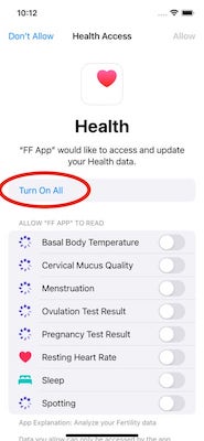 Fertility Friend - Import from Apple Health App
